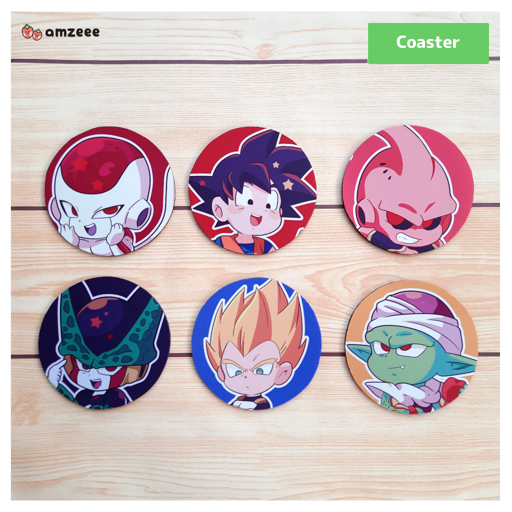 Dragon Ball Coaster - Anime Chibi Son Goku Frieza Piccolo Vegeta Cell ...