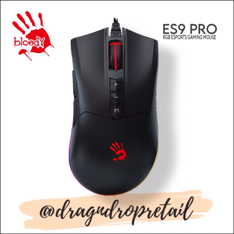 A4TECH BLOODY ES9 Pro FPS RGB Gaming Mouse, 16000 CPI, 2000Hz Report ...