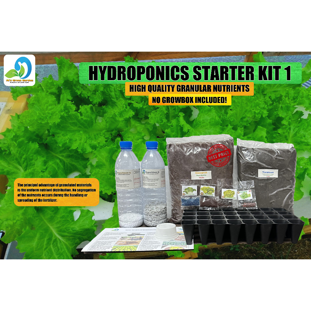 HYDROPONICS STARTER KIT 1 - GRANULAR NUTRIENTS FOR PROPER GROWTH OF THE ...