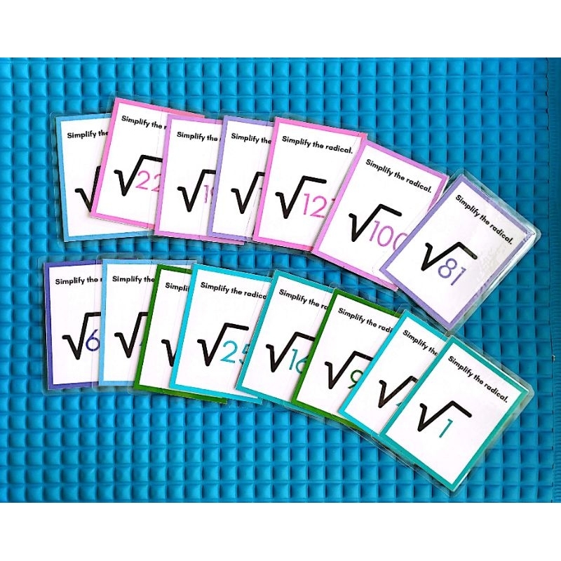 Square Root flashcards Laminated | Shopee Philippines