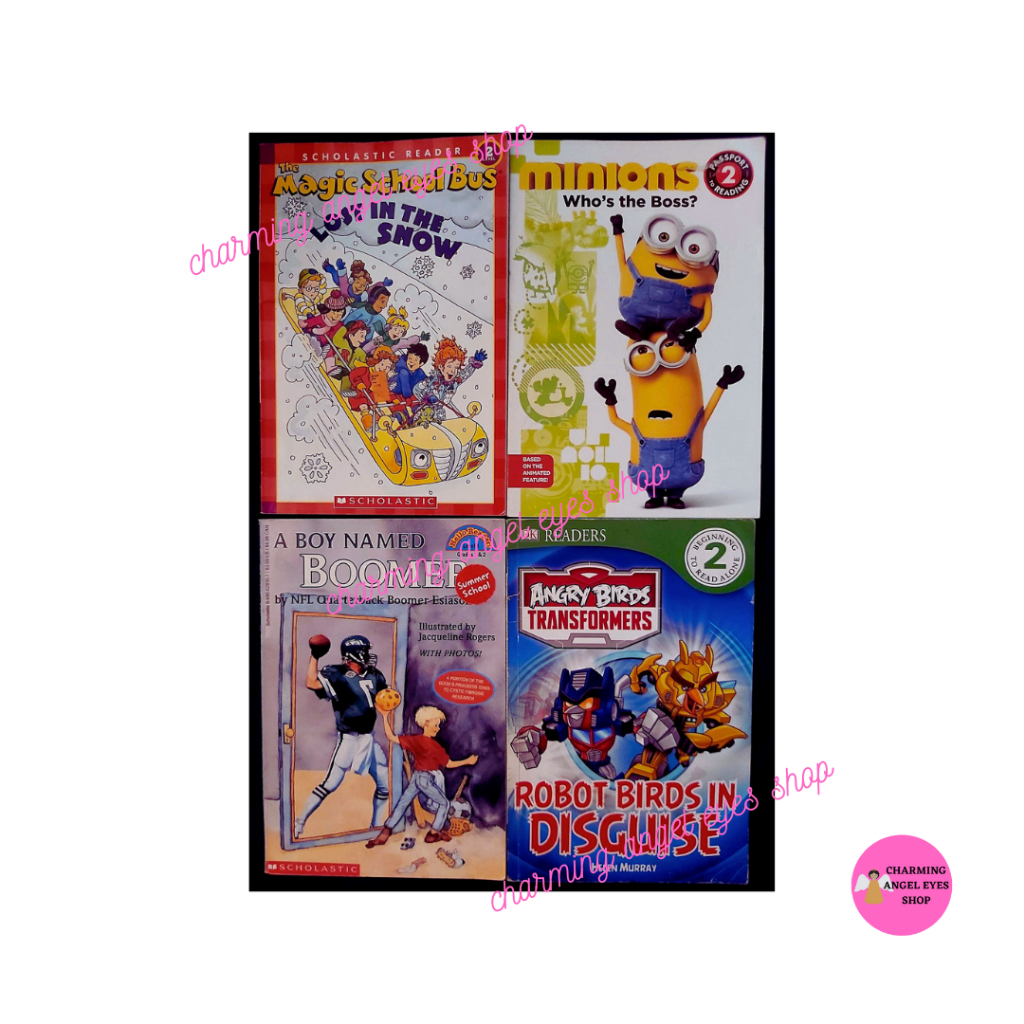 (PRELOVED) BOOK BUNDLE: 4 BOOKS/MINIONS/LOST IN SNOW/A BOY NAMED BOOMER ...