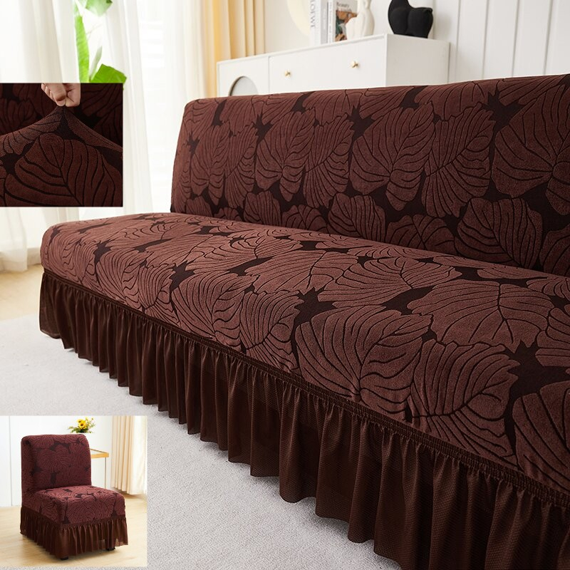 NICE*Lambswool with skirt armless sofa cover removable sofa cover ...