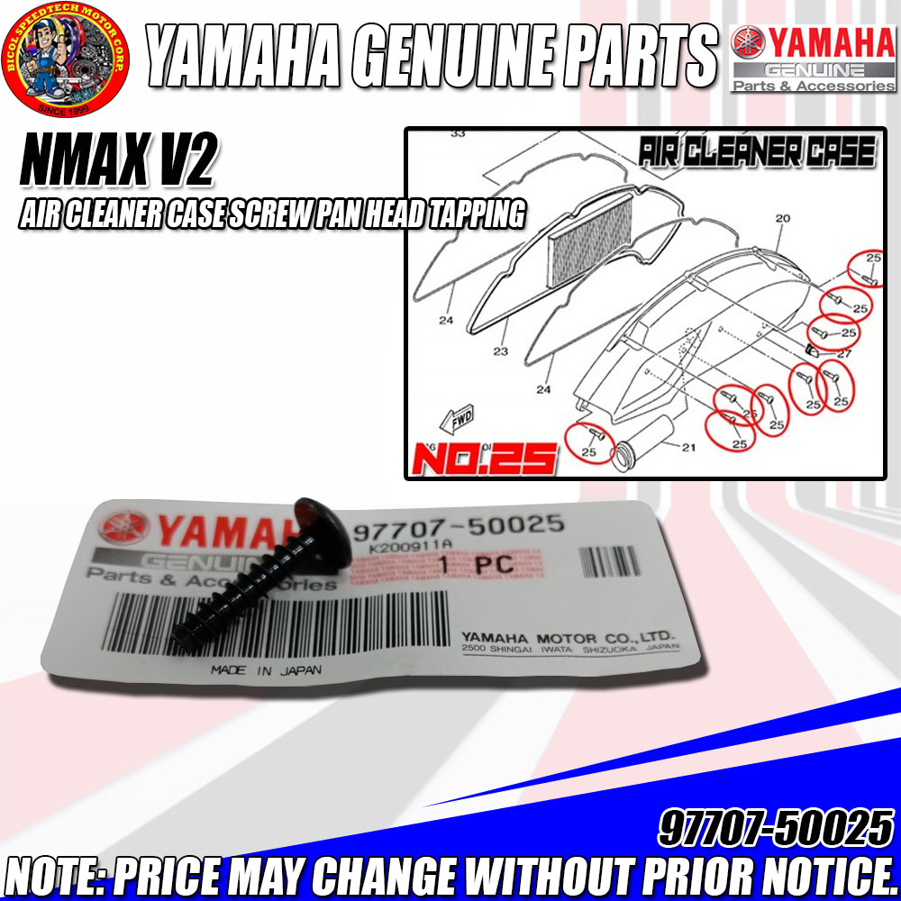 NMAX V2 AIR CLEANER CASE SCREW PAN HEAD TAPPING (YGP) (GENUINE: 97707 ...