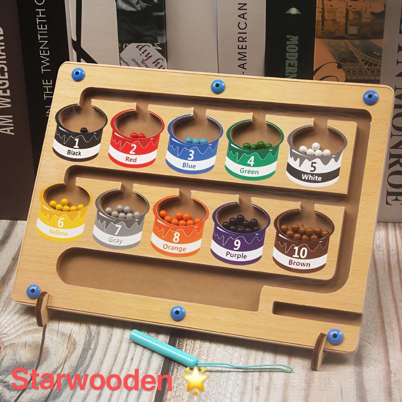 Magnetic Color Sorting Board Color and Number Maze Magnet | Shopee ...