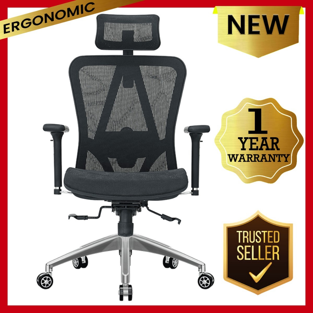 Deluxe-D57 XTM Full Mesh Chair without Seat Slide Chrome Base (1 Year ...
