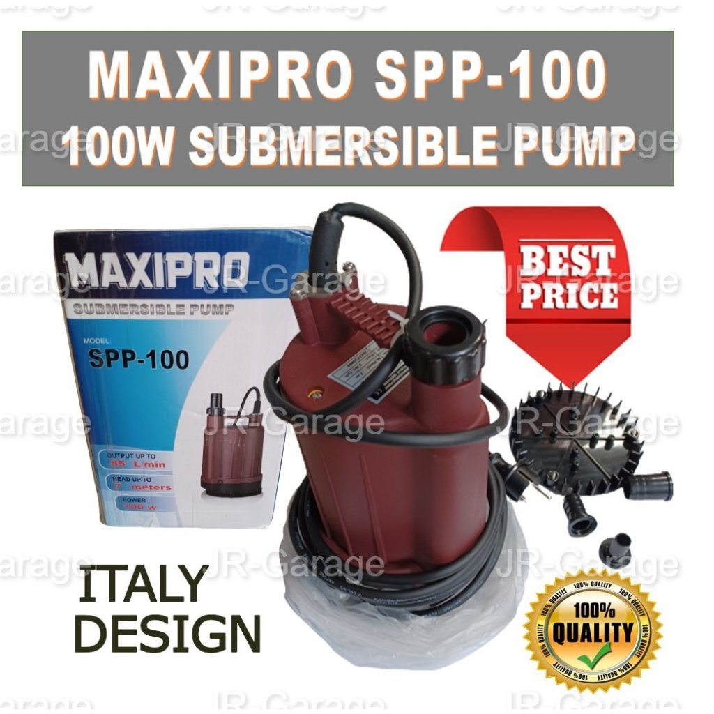 Maxipro SPP - 100 Submersible Pump Italy Design 100w | Shopee Philippines