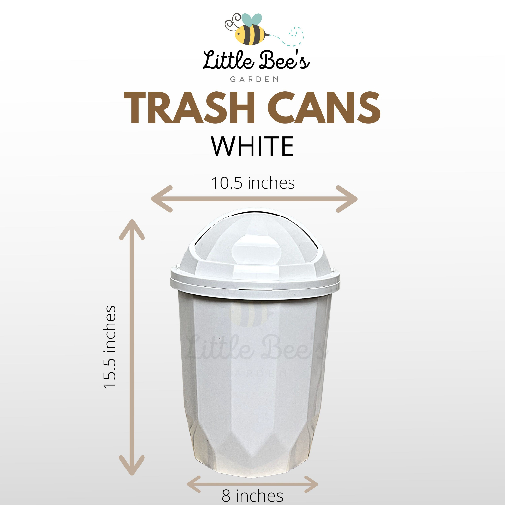 Minimalist Classy Trash Can with cover | Trash Bin | White Garbage Bin ...