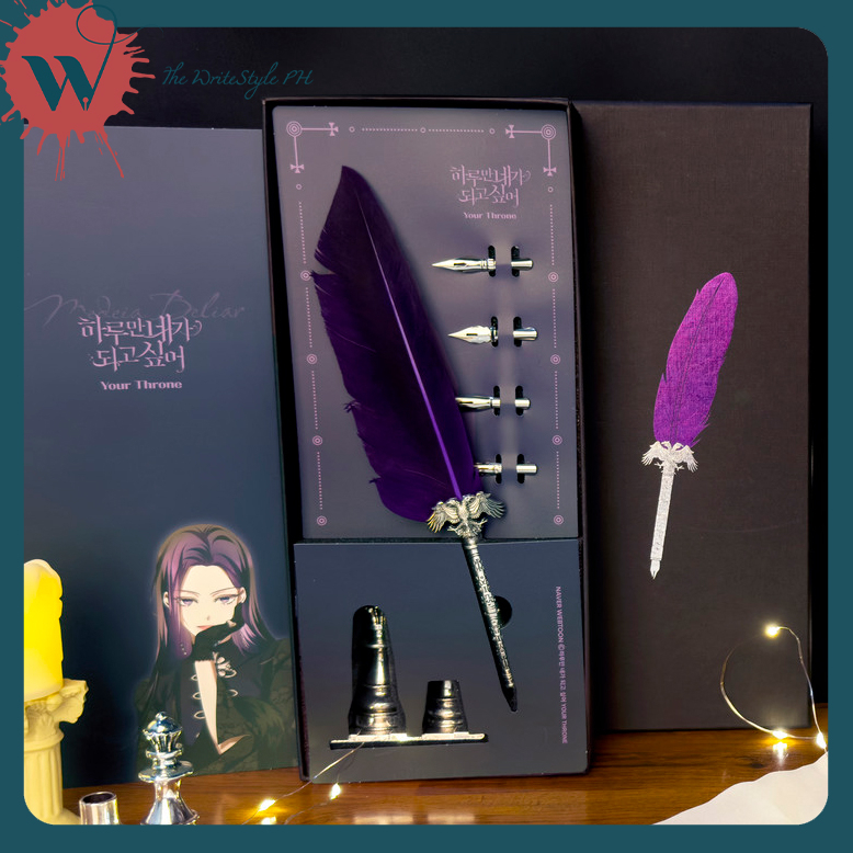 Wearingeul Your Throne Feather Pen & Pen Holder Sets (Medeia & Psyche ...