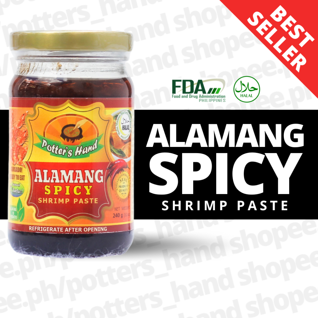 Spicy Bagoong Alamang Shrimp Paste 8oz - Potter's Hand Food | Shopee ...