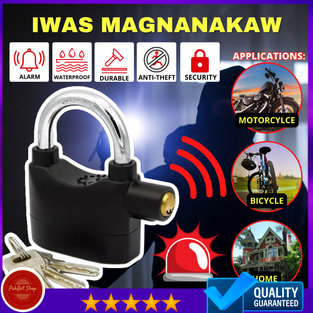 GateKeeper: 110dB Heavy-Duty Anti-Theft Alarm Lock for Gates ...