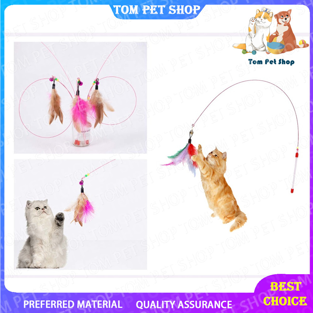 cat stick cat toys stick feather steel wire with small bell pet toys ...