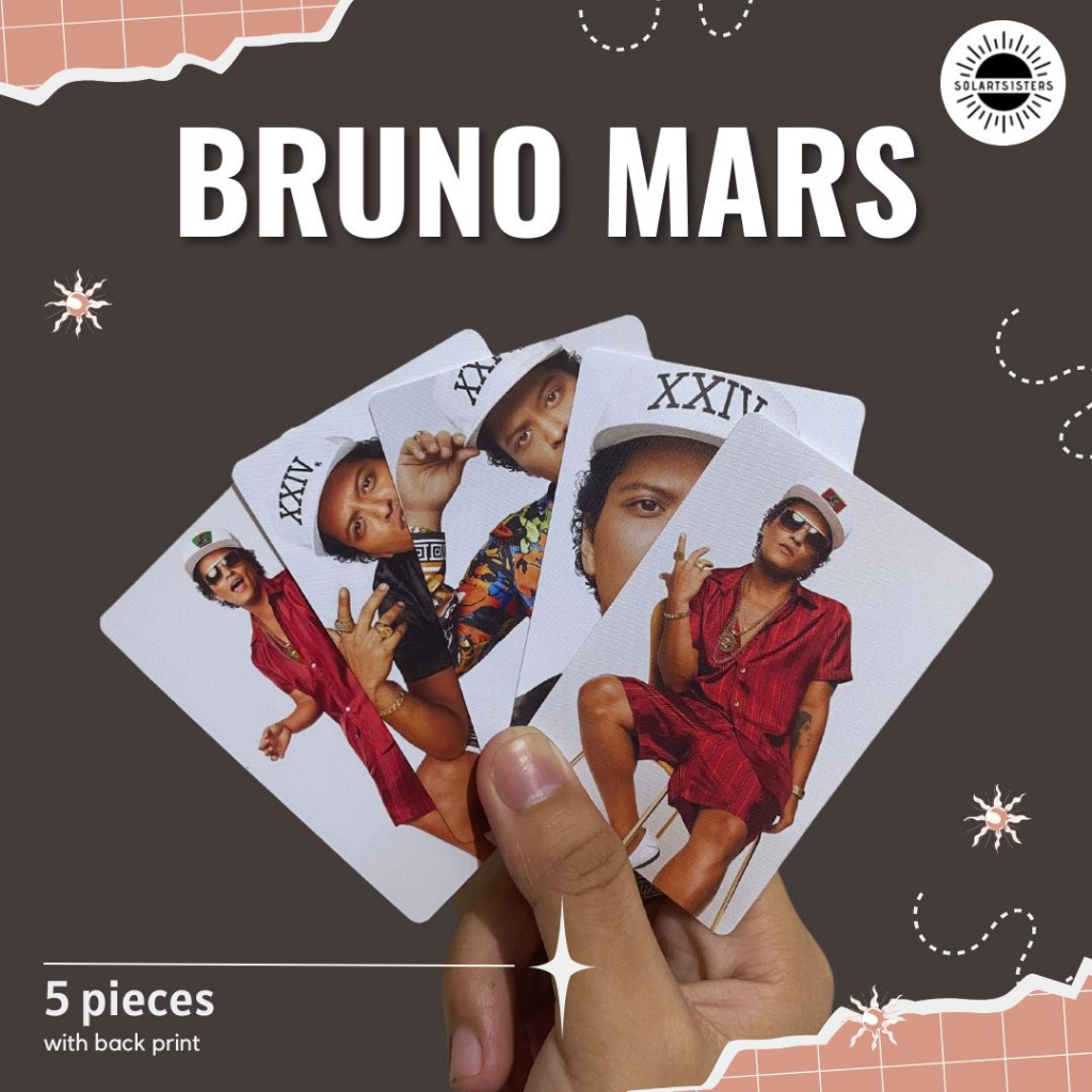 Bruno Mars Set 5 pcs Swiftie Photocards Photo card Unofficial Fanmade ...