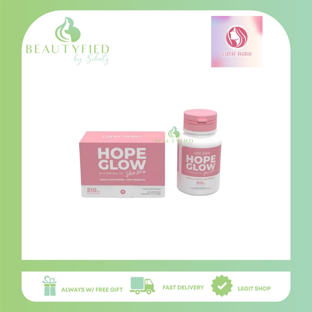Hope Glow Skin Pro Luna Aura Japan Glutathione Skin Probiotic 30 ...