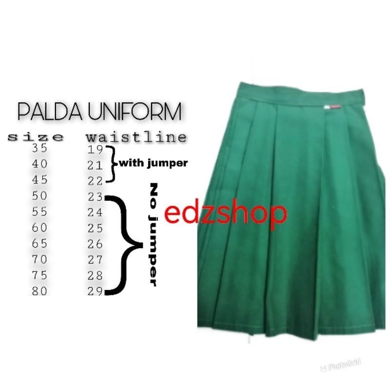 school uniform palda emerald green | Shopee Philippines