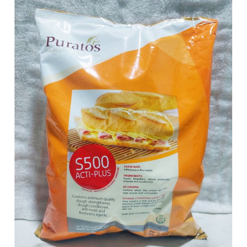 𝗟𝗢𝗪𝗘𝗦𝗧 𝗣𝗥𝗜𝗖𝗘‼️ PURATOS S500 ACTI-PLUS BREAD IMPROVER 1KG | Shopee ...