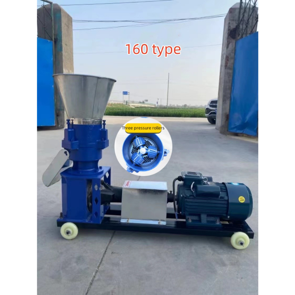automatic breeding granulator straw crushing granulator Feed pellet ...