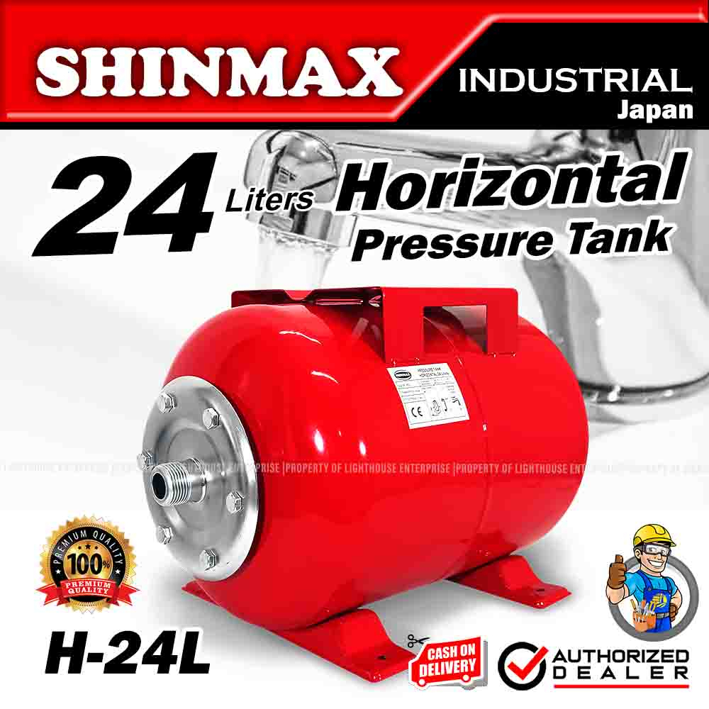 SHINMAX Japan 24Liters Horizontal Pressure Tank / Bladder Tank (H-24L ...
