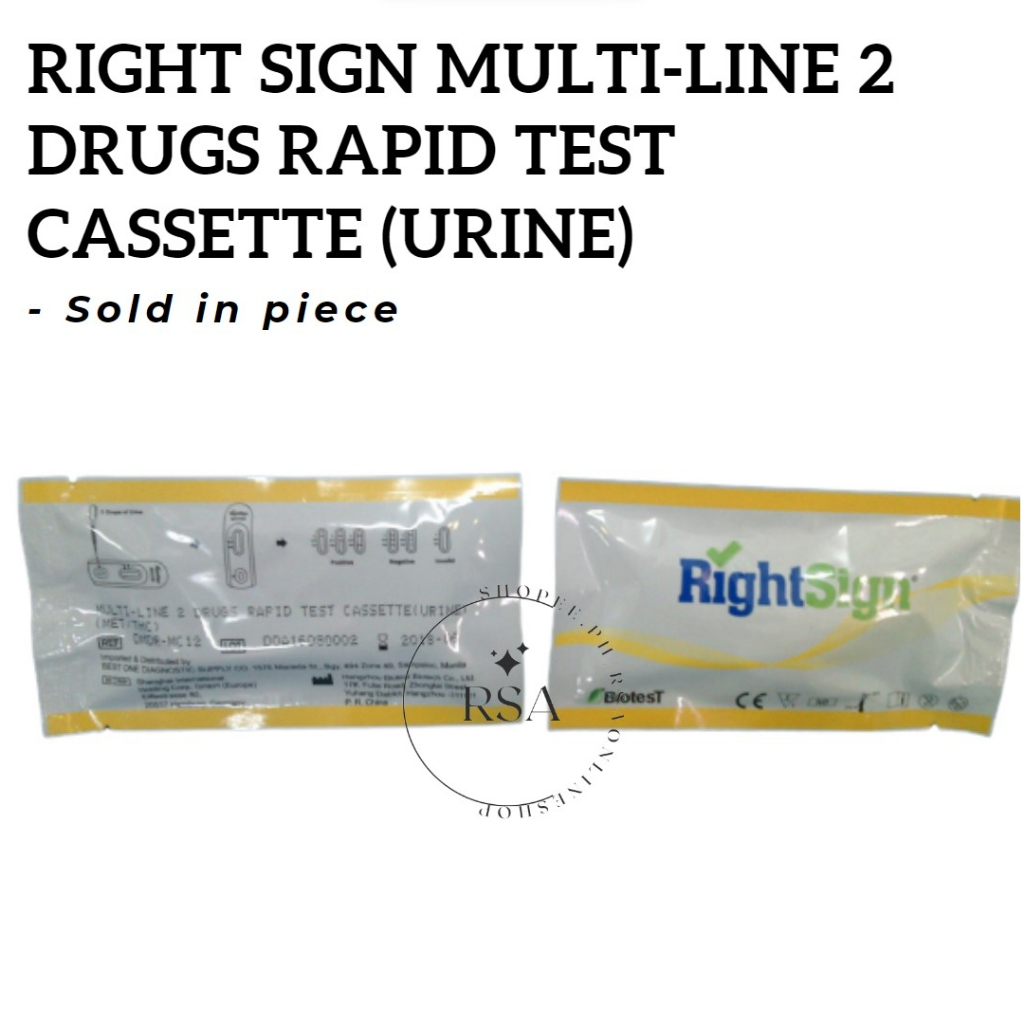 Right Sign Multi-Line 2 Drugs Rapid Test Cassette (Urine) - Sold in ...
