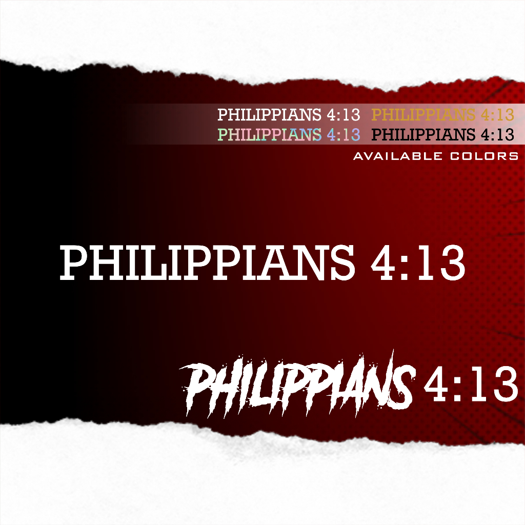 PHILIPPIANS 4:13 VERSE decal cutout sticker for car/motorcycle and ...