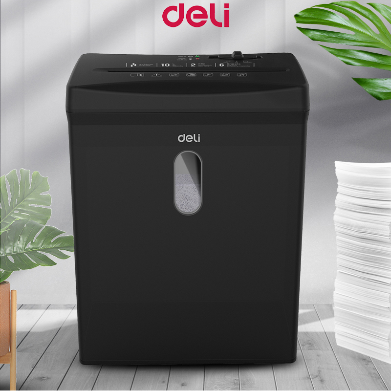 Deli Electric Paper Shredder Machine 6 Sheets Paper Feeder 10L ...