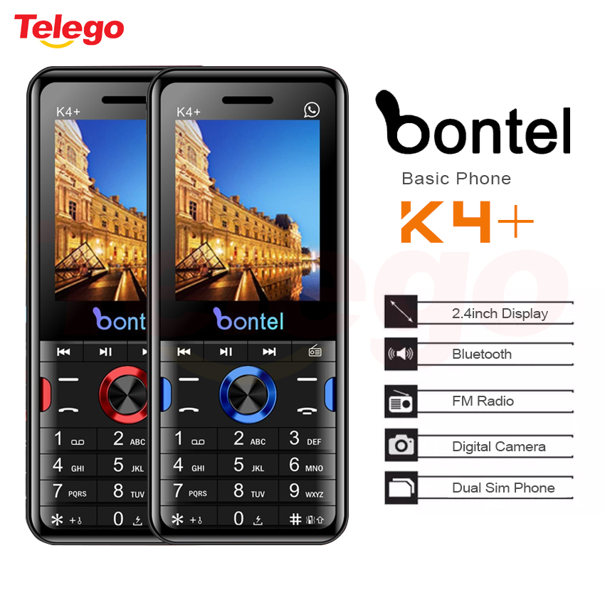 Telego Bontel K4+ Basic Mobile Phone 3000mAh Dual Sim Keypad Phone ...