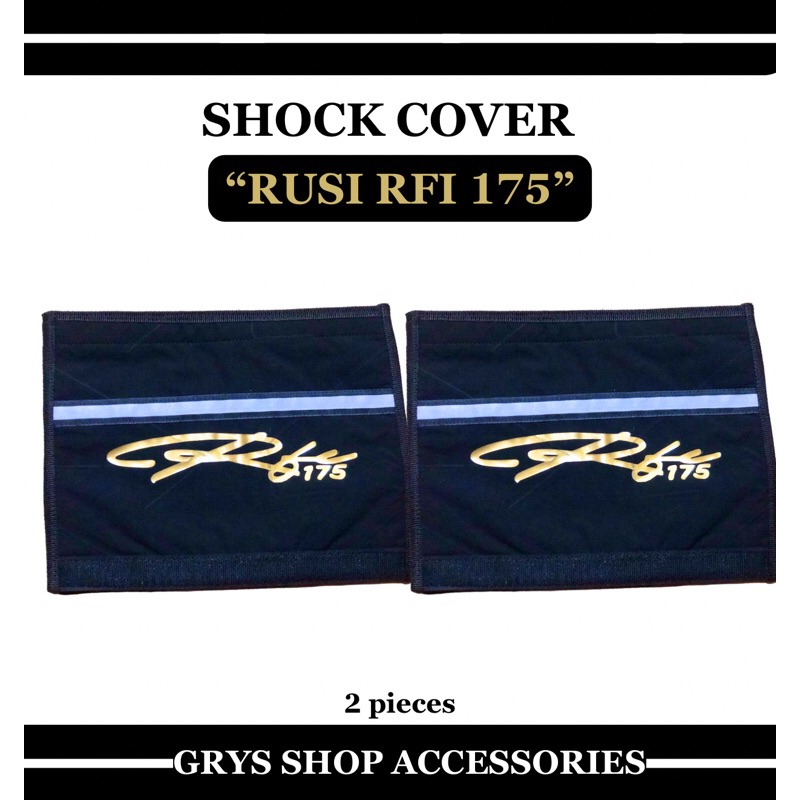 (PAIR) RUSI RFI 175 GOLD SHOCK COVER, 3 LAYERED FOAM PADDING, WASHABLE ...