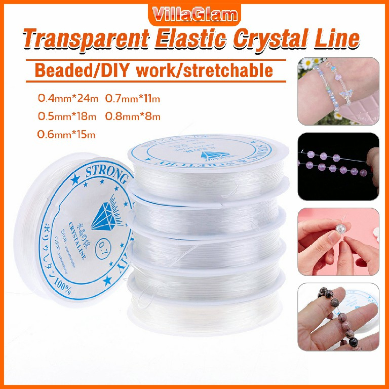 Transparent Elastic Crystal Line Beading Cord String Wire Thread ...