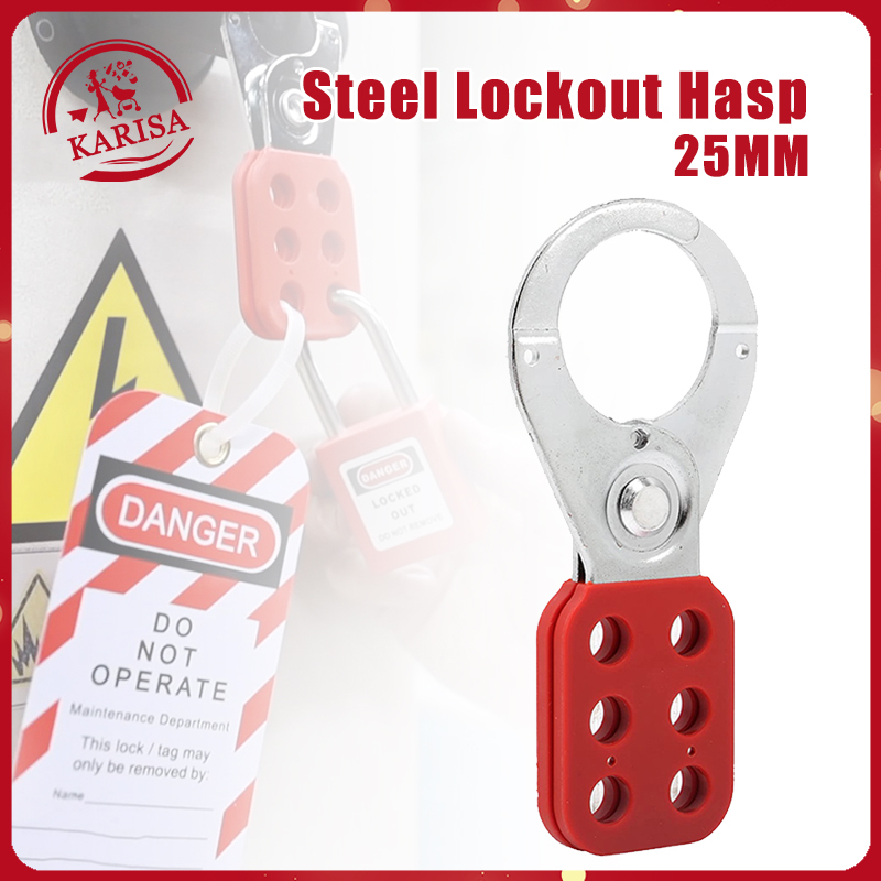 Steel Lockout Hasp Red Industrial Safety Lock Out Tag Out Hasp | Shopee ...