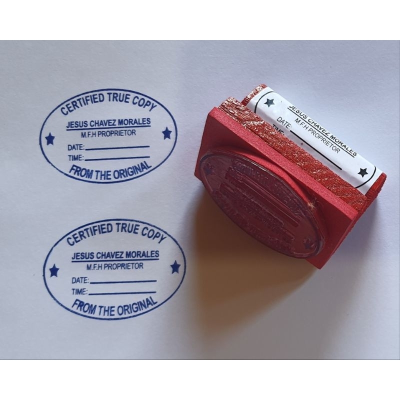 Rubber Stamp Machine Made Wooden Handle'CERTIFIED TURE COPY FROM THE ...