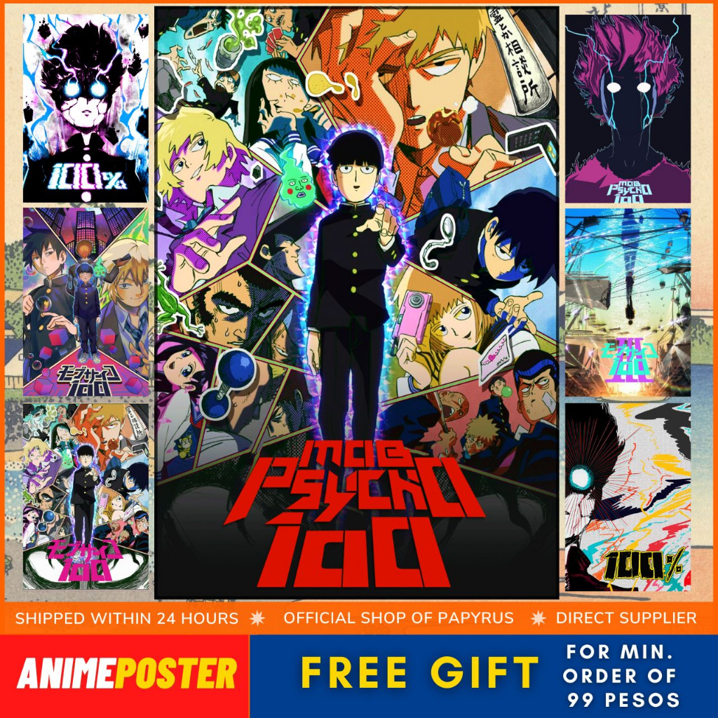 Mob Psycho Anime Official Poster / A4 Posters / PAPERRICA | Shopee ...