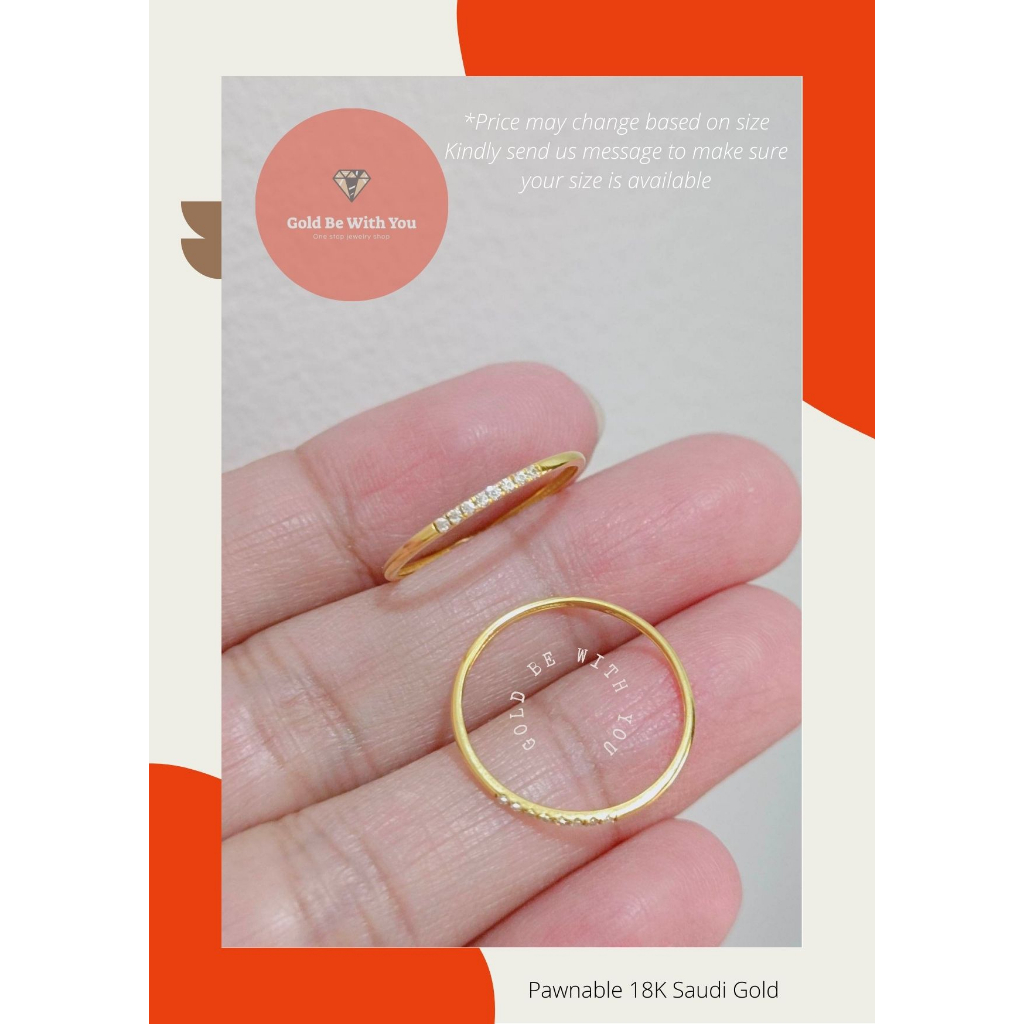 Pawnable 18k Saudi Gold Leslie Ring | Shopee Philippines