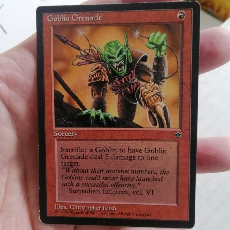 1 PLAYED Goblin Grenade fallen empires random ART MTG card magic ...
