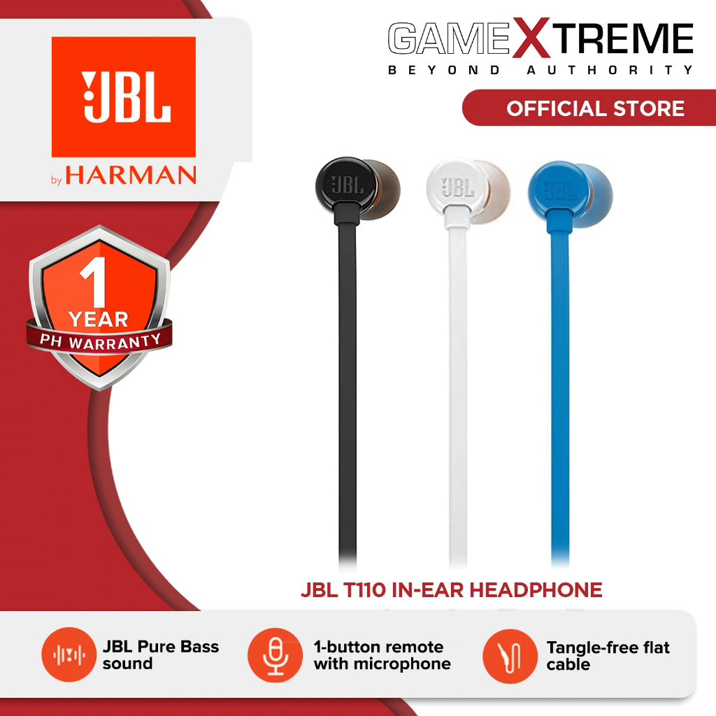 JBL T110 In Ear Headphone | Shopee Philippines