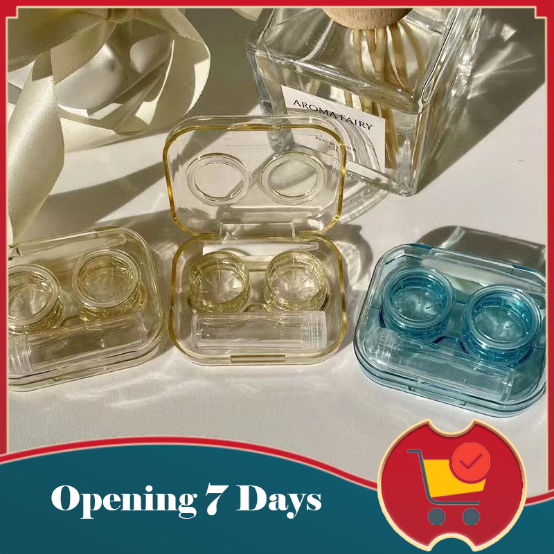 Portable Eyeshare Transparent Mini Contact Lens Case Container Storage ...