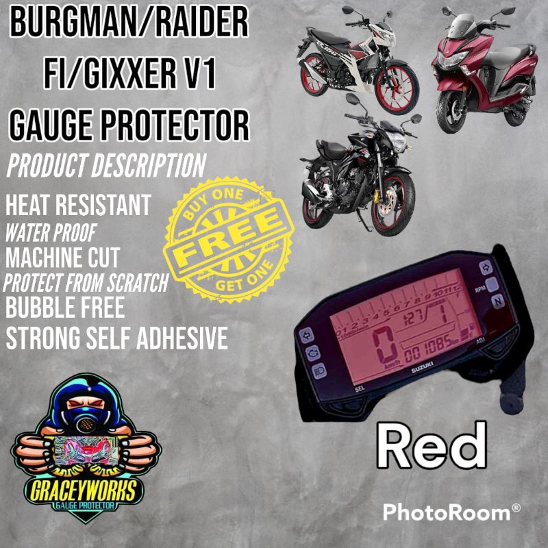 SUZUKI BURGMAN*RAIDER FI*GIXXER V1 GAUGE PANEL PROTECTOR | Shopee ...
