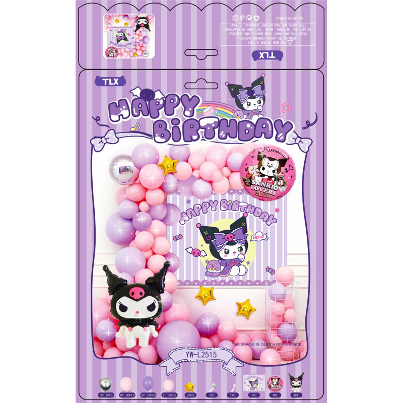 Sanrio Theme Balloon Kuromi Hellokitty Cinnamoroll My Melody Balloon ...
