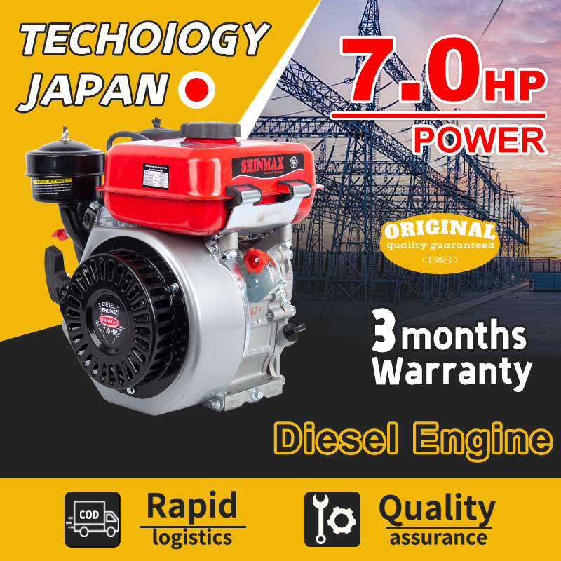 [Ready Stock] 7HP Air Cooled Diesel Engine With 4-Stroke And A Maximum ...