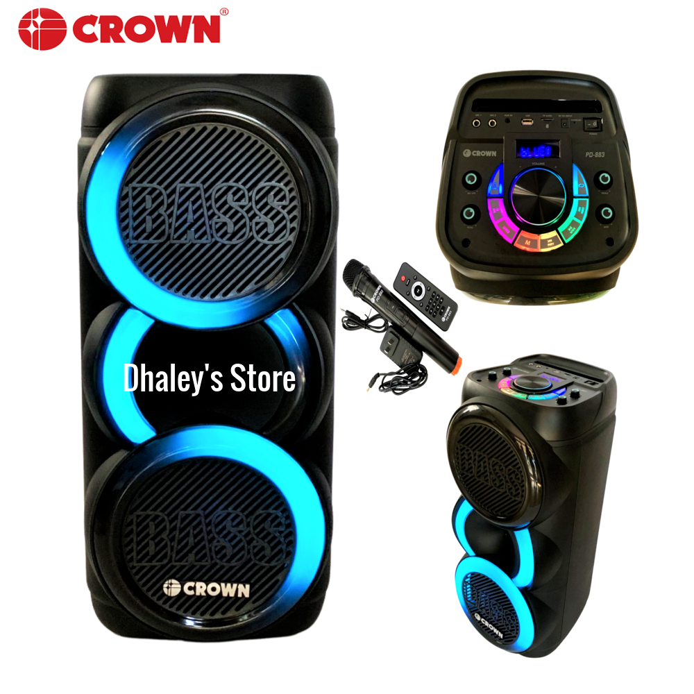 Crown PD-883 Portable Dancing Light Baffle with Wireless Microphone ...