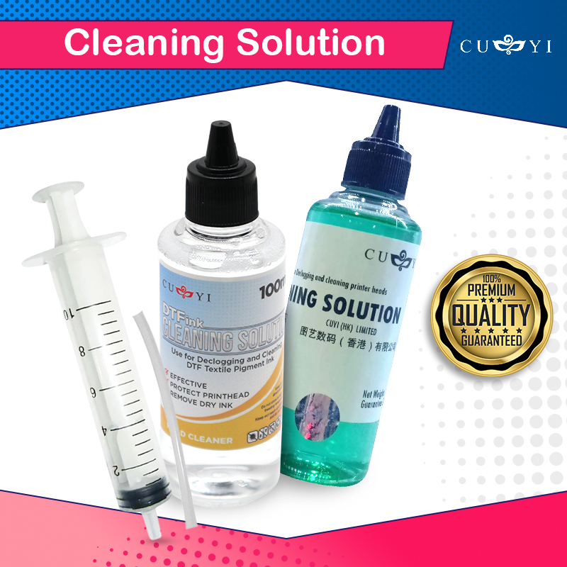 Promo Package 100ml CUYI Cleaning Solution for Inkjet Printer & Syringe ...