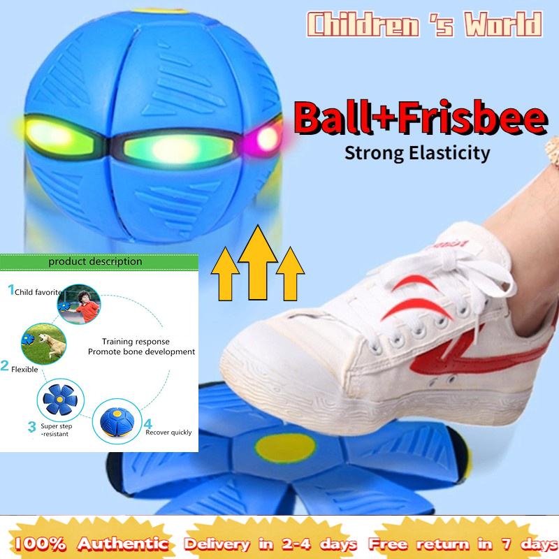 Magic Flying Saucer Ball UFO Flat Throw Disc Ball With LED Light Toy ...