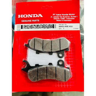 HONDA BRAKE PAD FRONT/REAR ADV150/PCX160 HONDA GENUINE PARTS (06455-KRE ...