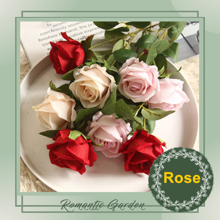 High Quality Velvet Rose&Cloth Rose Fake Rose Fake Flowers Artificial ...