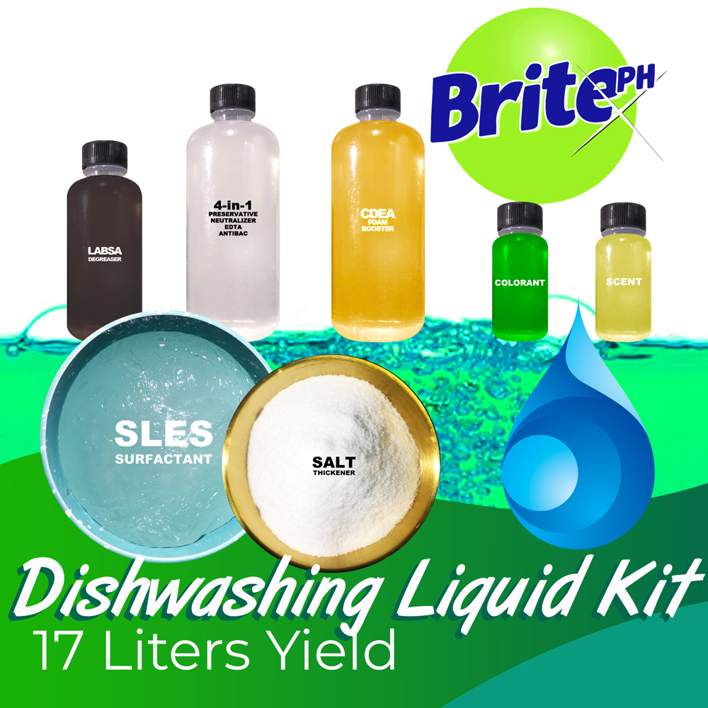 BritePH Dishwashing Kit DIY (J Antibac Flavor) -- Regular, Bula Booster ...