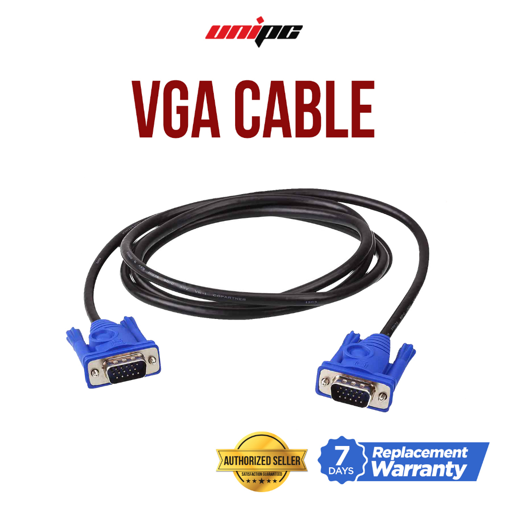VGA Cable Male To Male 1.5m SVGA Monitor Cord Blue Plug for PC Computer ...
