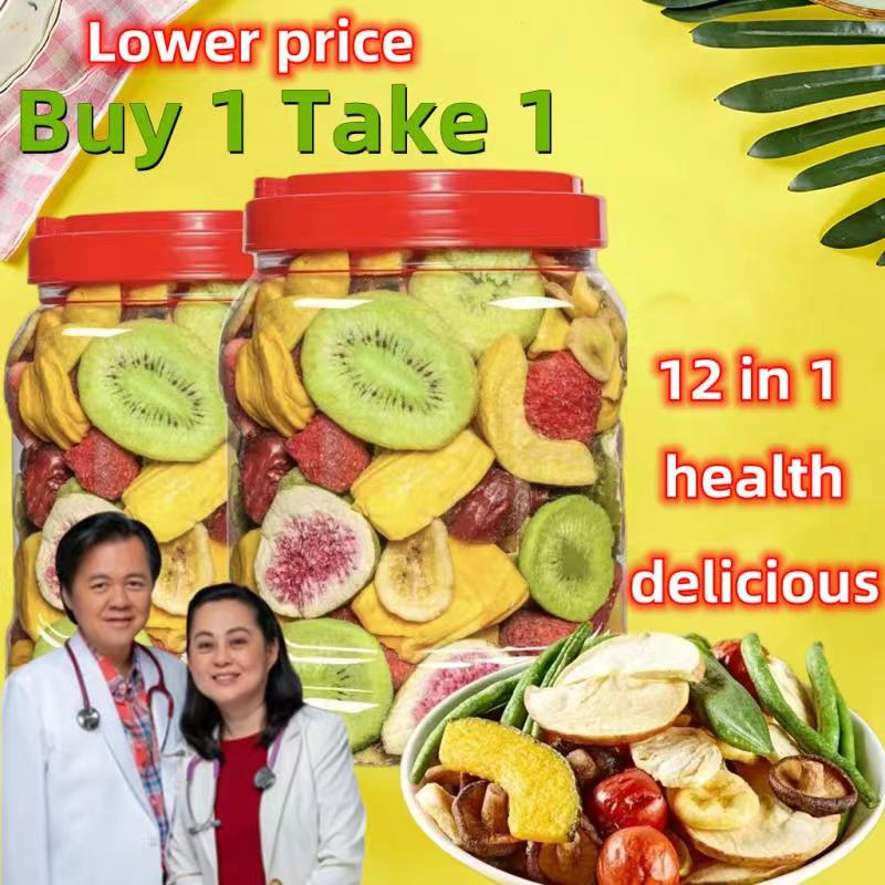 【Buy 1 take 1】12 types fruit and vegetable crisp mix vegetables dry assorted dried fruit crisps ...