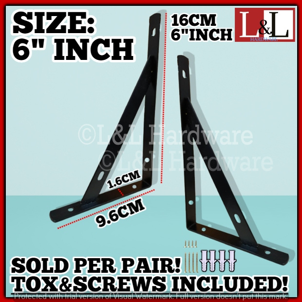 3115 1PAIR Wall Shelf Bracket Thick Metal Triangular Bracket With ...