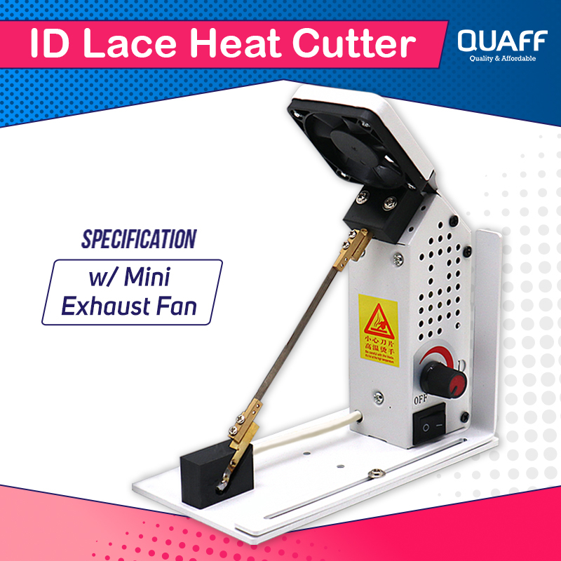 QUAFF Heat ID Lace Cutter with Mini Exhaust Fan Portable Heat Cutting ...