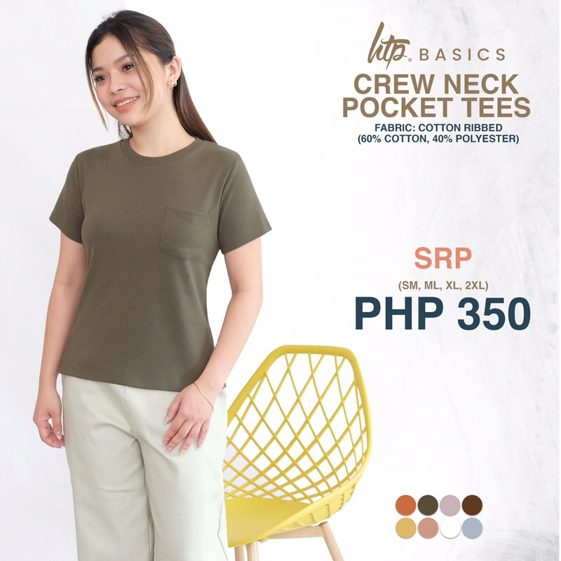 HTP Basics Crew Neck Pocket Tees (OFFICIAL STOCKS) | Shopee Philippines