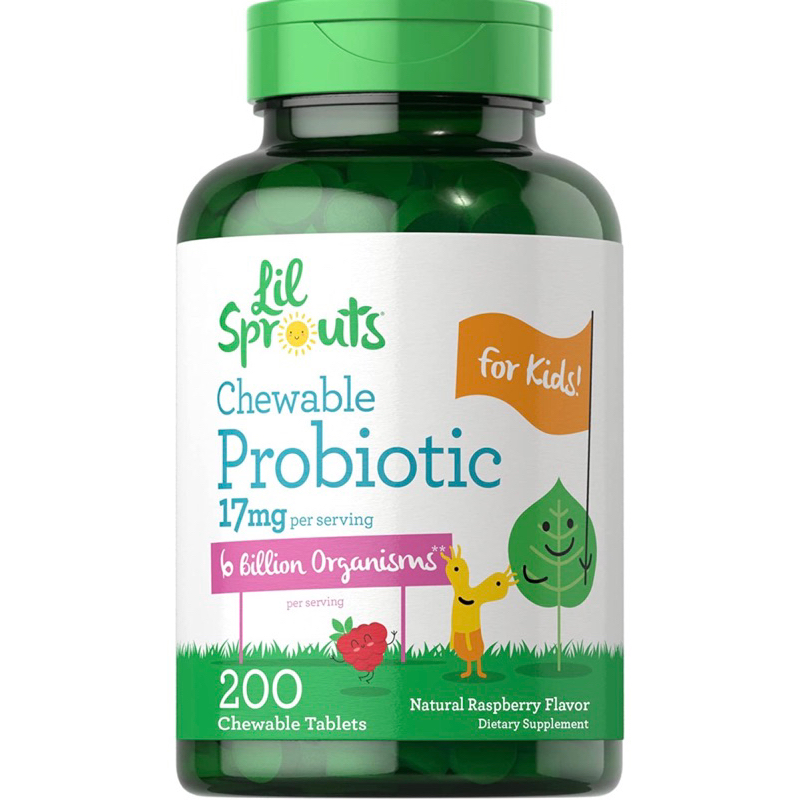 Carlyle Lil Sprouts Probiotic for Kids,6 Billion cfu,Natural Raspberry ...