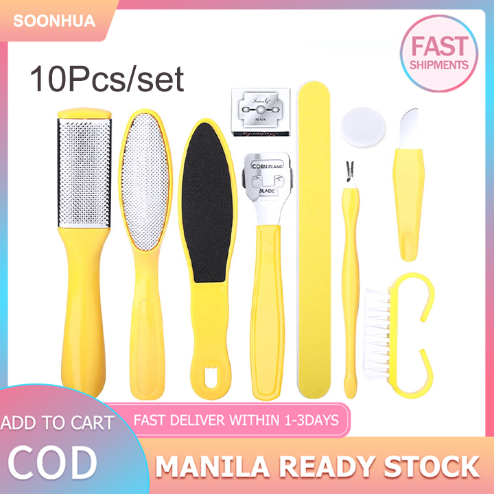 Ready Stock 10 In 1 Foot File Set Foot Care Manicure Pedicure Tool ...